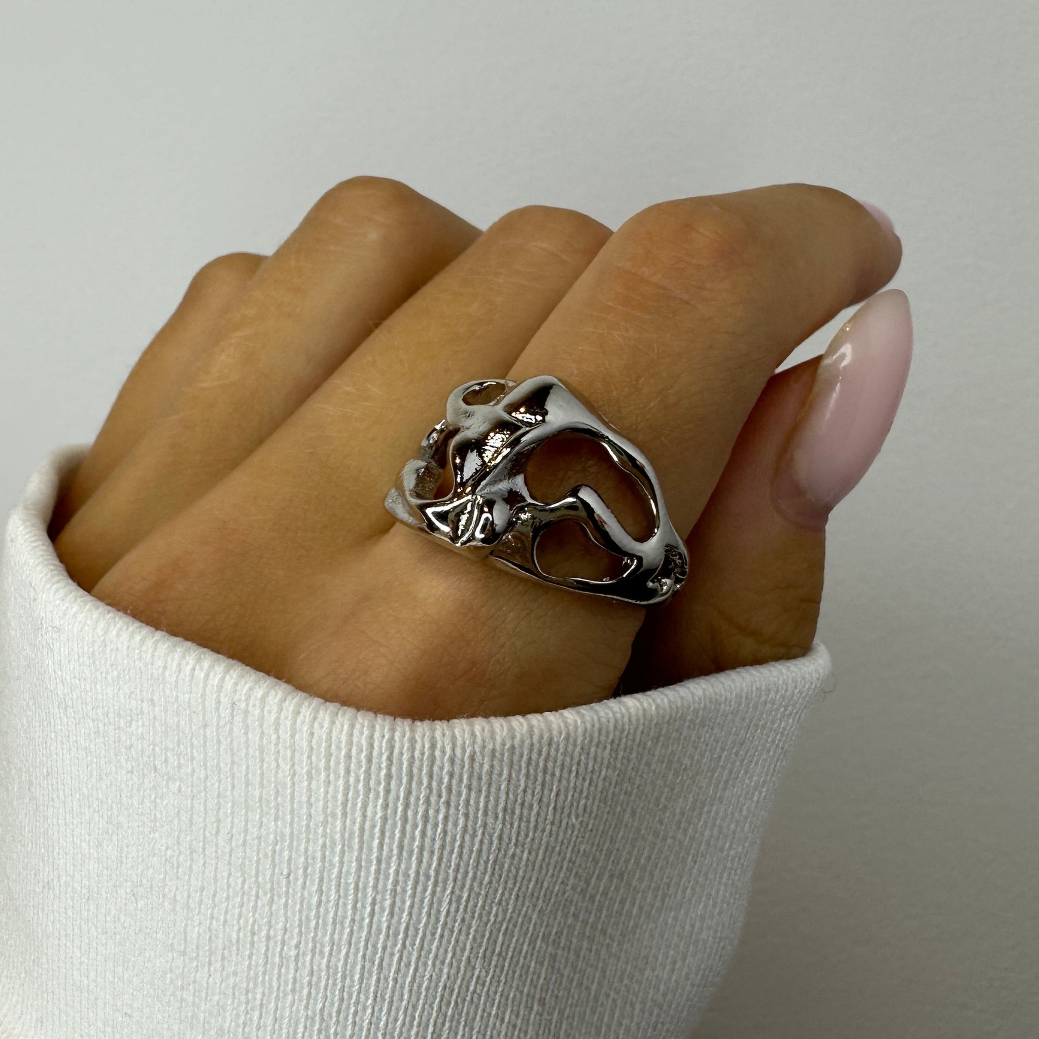Stackable Irregular Rings | Liquid Metal Irregular Rings | Shop now ...